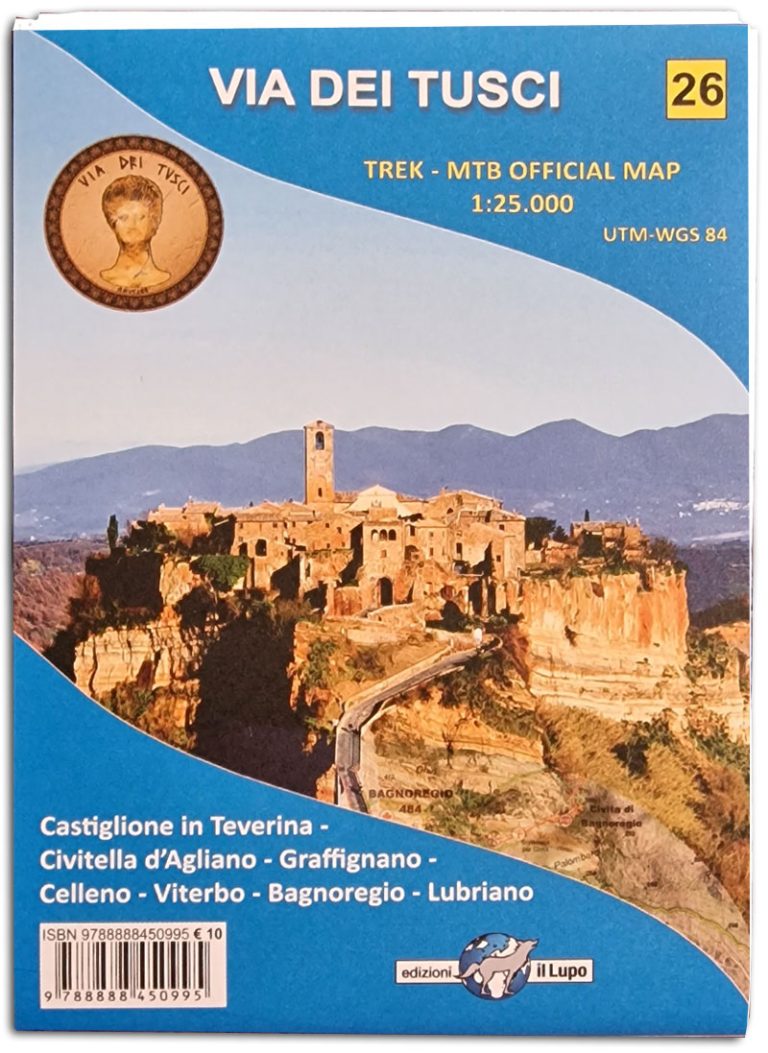 Cartina topografica "VIA DEI TUSCI" - Cammino dei Borghi Silenti